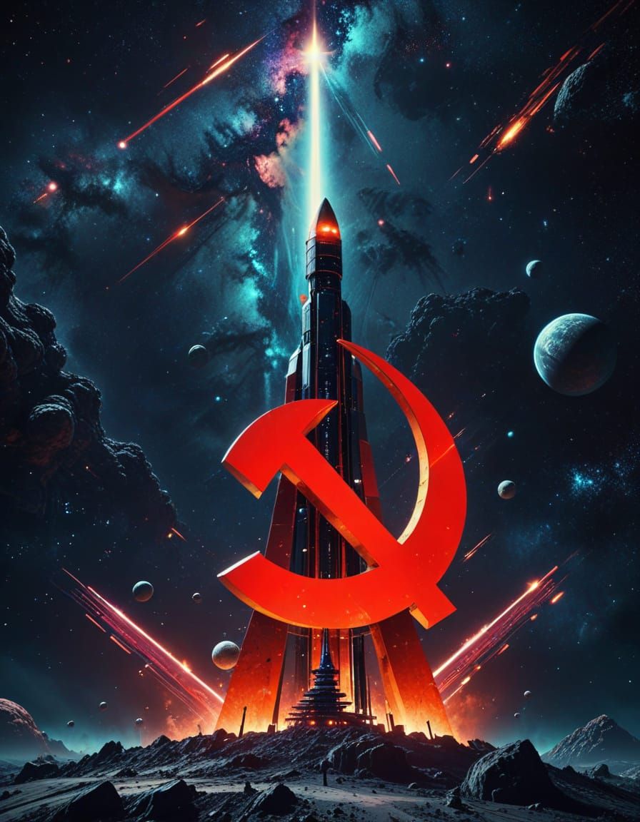 Create a futuristic, sci-fi-inspired image that blends elements of ...