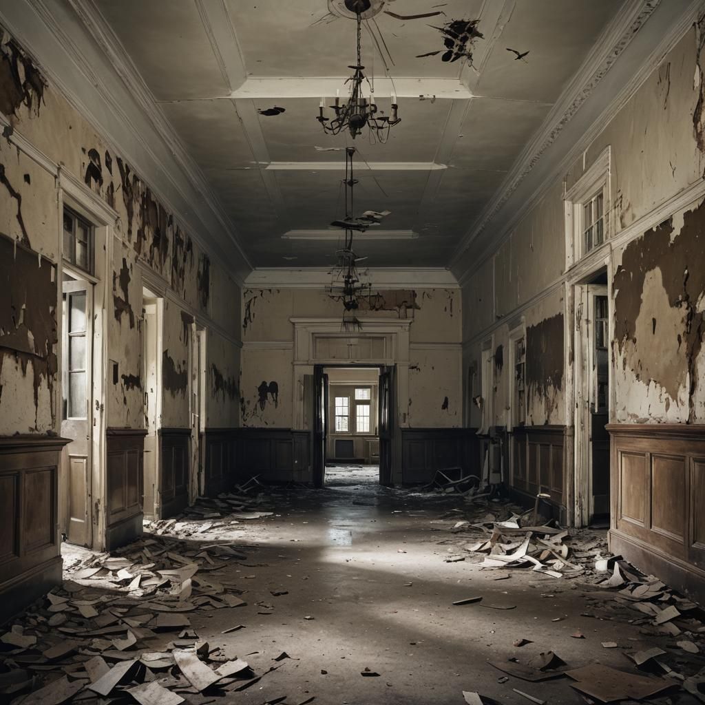 haunted mental asylum interior - AI Generated Artwork - NightCafe Creator