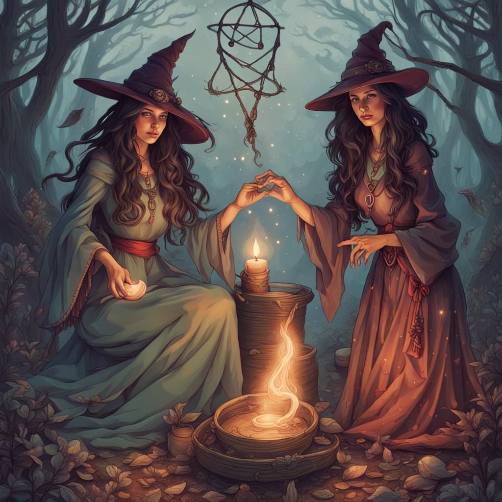 Dive deep into the mystical origins of Hexari witches... - AI Generated Artwork - NightCafe Creator