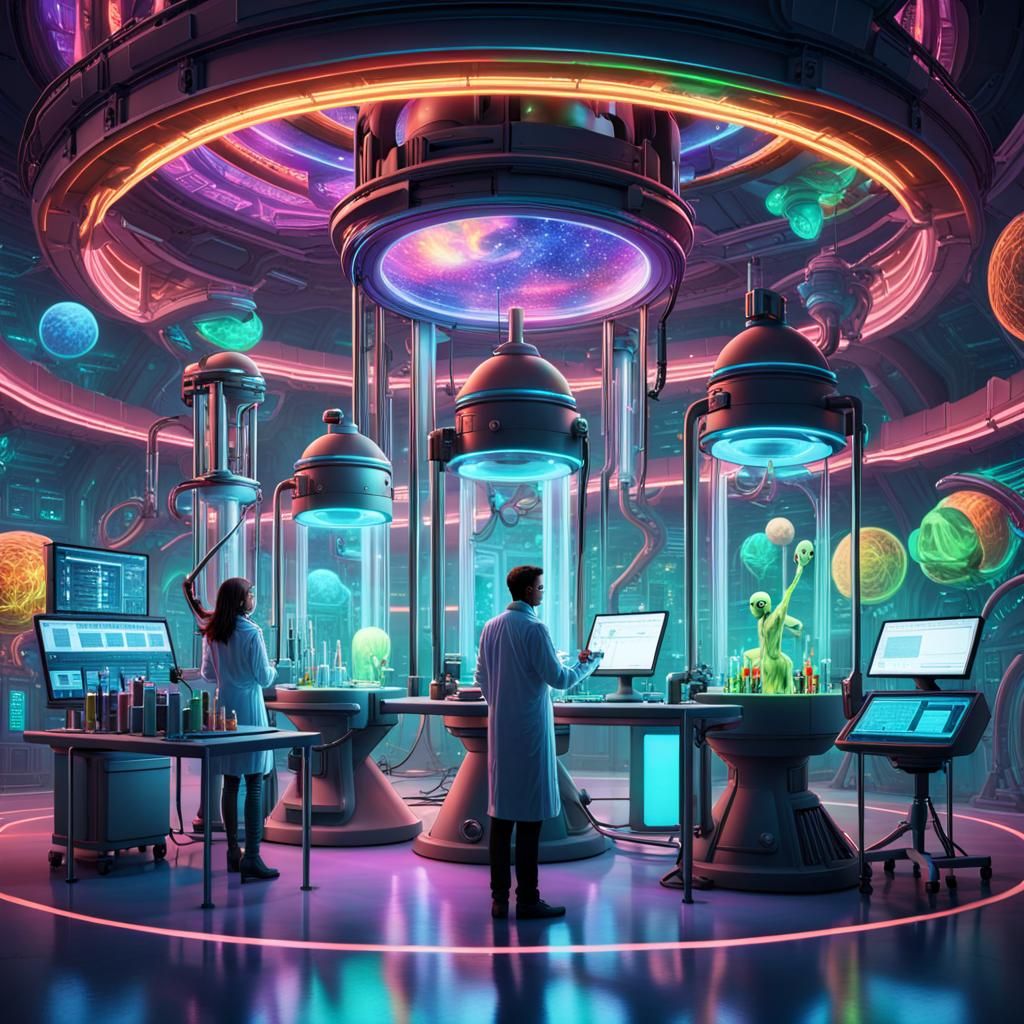 Biology class 2224 a.d. - AI Generated Artwork - NightCafe Creator