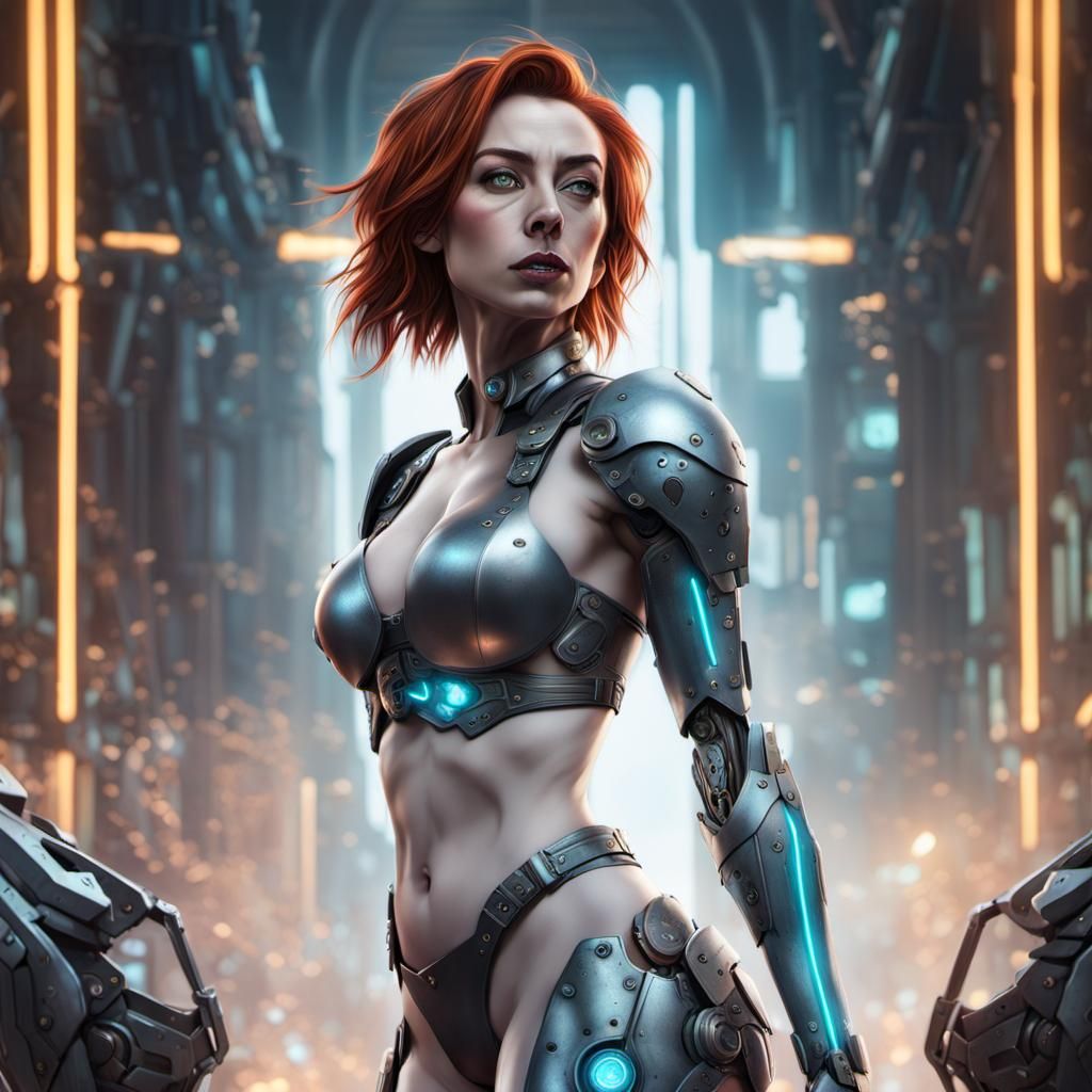 Redhead cyberpunk - AI Generated Artwork - NightCafe Creator