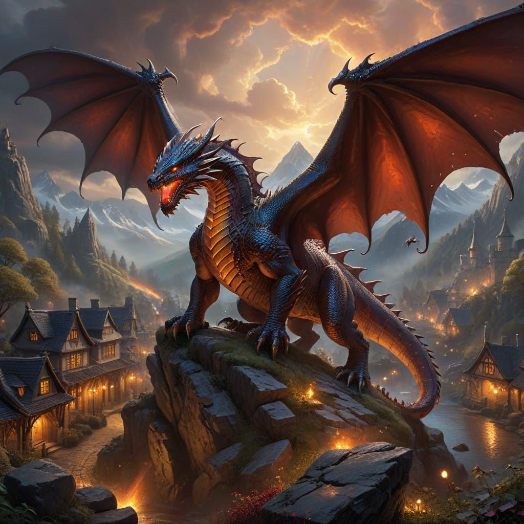 colossal metallic red dragon - colossal metallic red dragon
