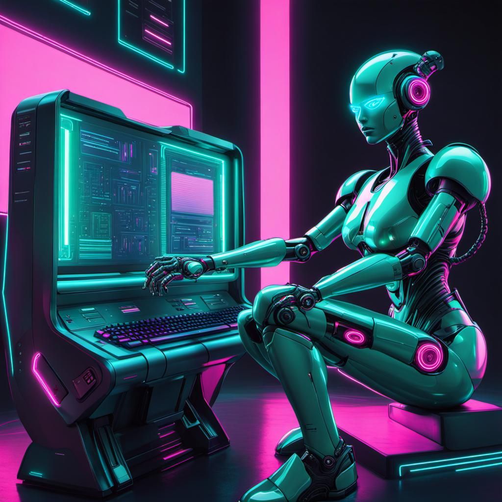 Education Via Computer - AI Generated Artwork - NightCafe Creator