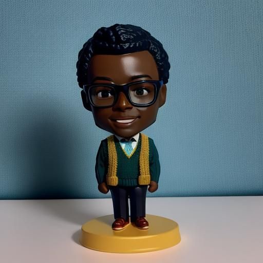 Chidi Anagonye (The Good Place) bobblehead - AI Generated Artwork - NightCafe Creator