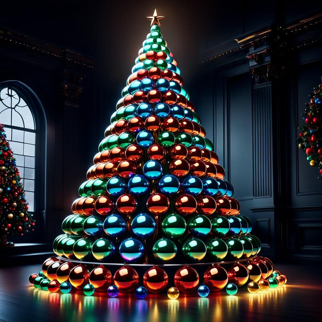 Unconventional Christmas Tree - AI Generated Artwork - NightCafe Creator