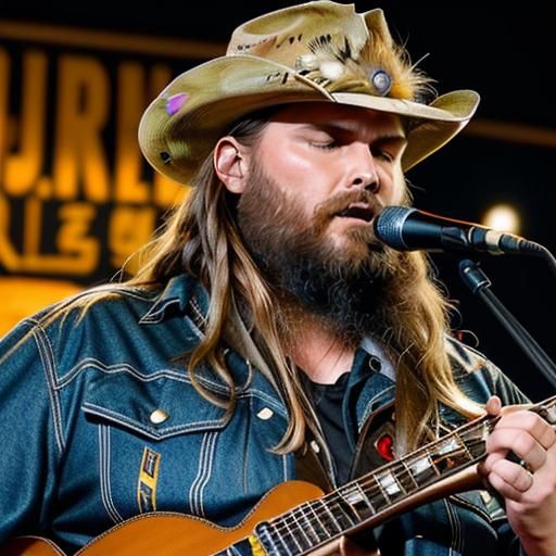 Chris Stapleton with a ((Staple-gun)) - AI Generated Artwork ...