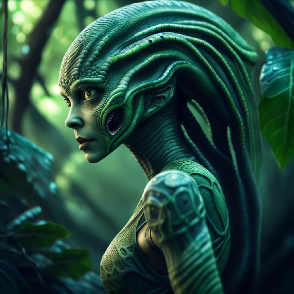 Female Alien - AI Generated Artwork - NightCafe Creator