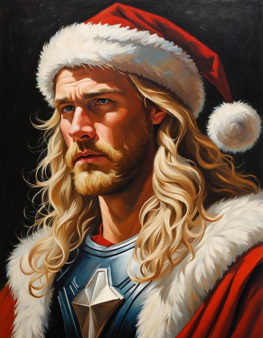 Thor as Santa Claus 2 - AI Generated Artwork - NightCafe Creator