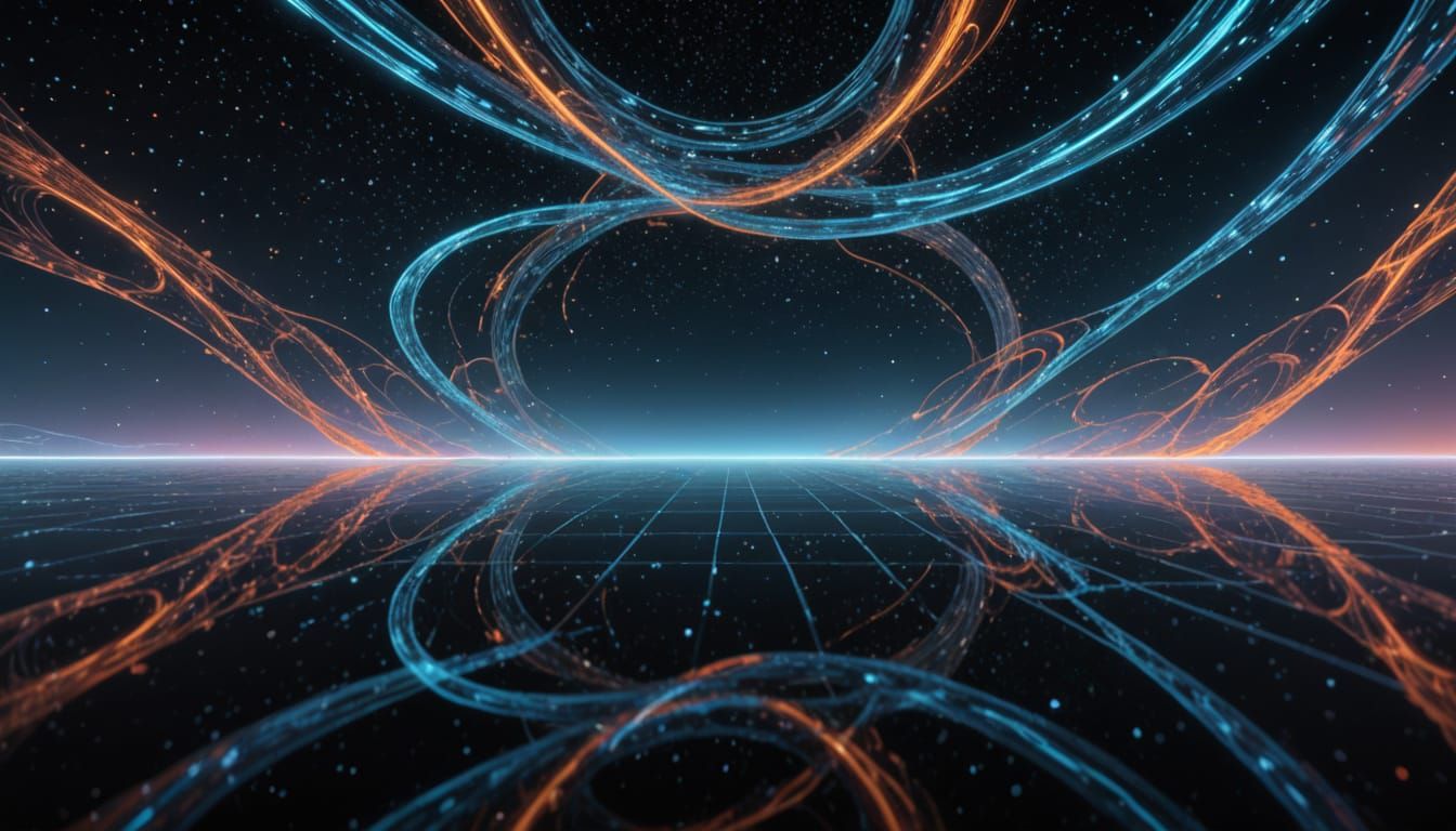 the emptiness and fullness of infinity, beautiful holographic mysterious, detailed 8k resolution