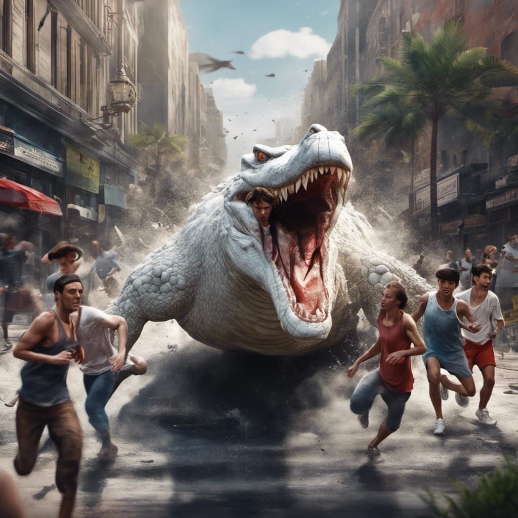 A giant problem!🐊 - AI Generated Artwork - NightCafe Creator