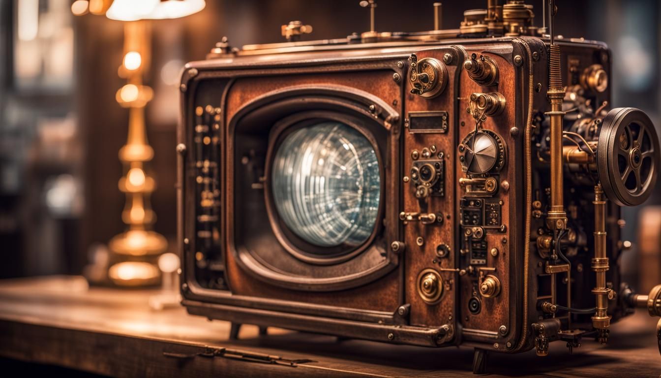 Old steampunk TV - AI Generated Artwork - NightCafe Creator