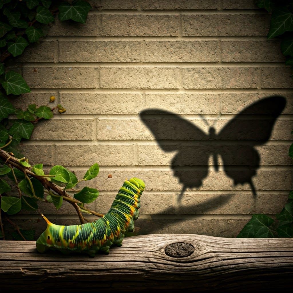 "Raupe zum Schmetterling” - "Raupe zum Schmetterling”