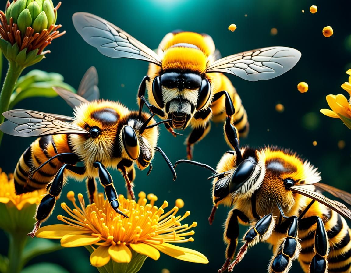 The Beauty of the Bees in their wonderful natural habitat - AI ...