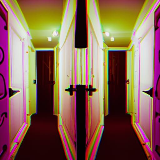 Psychedelic view crossing the doors of perception - AI Generated ...