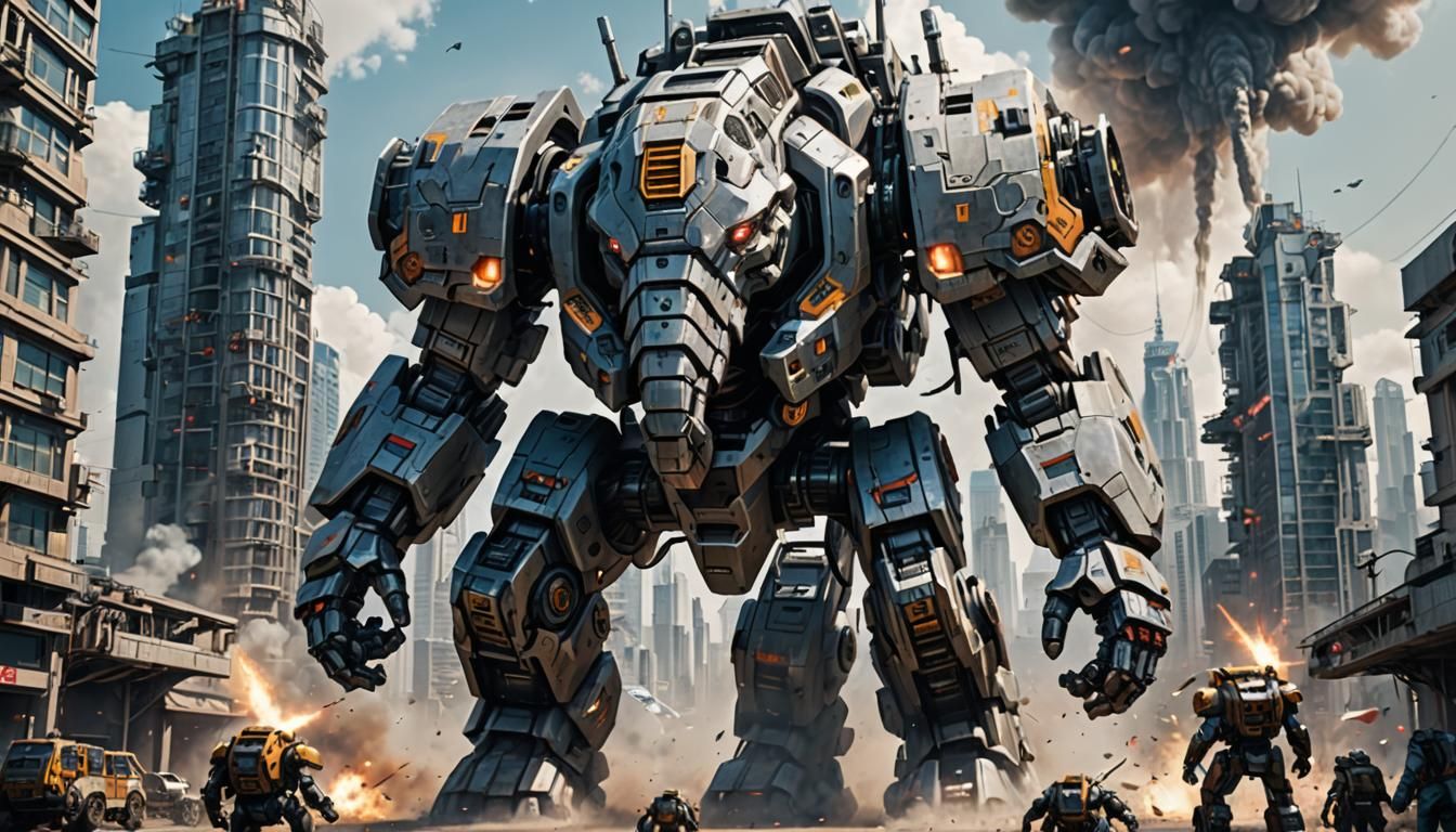 Mecha elephant 5 - AI Generated Artwork - NightCafe Creator