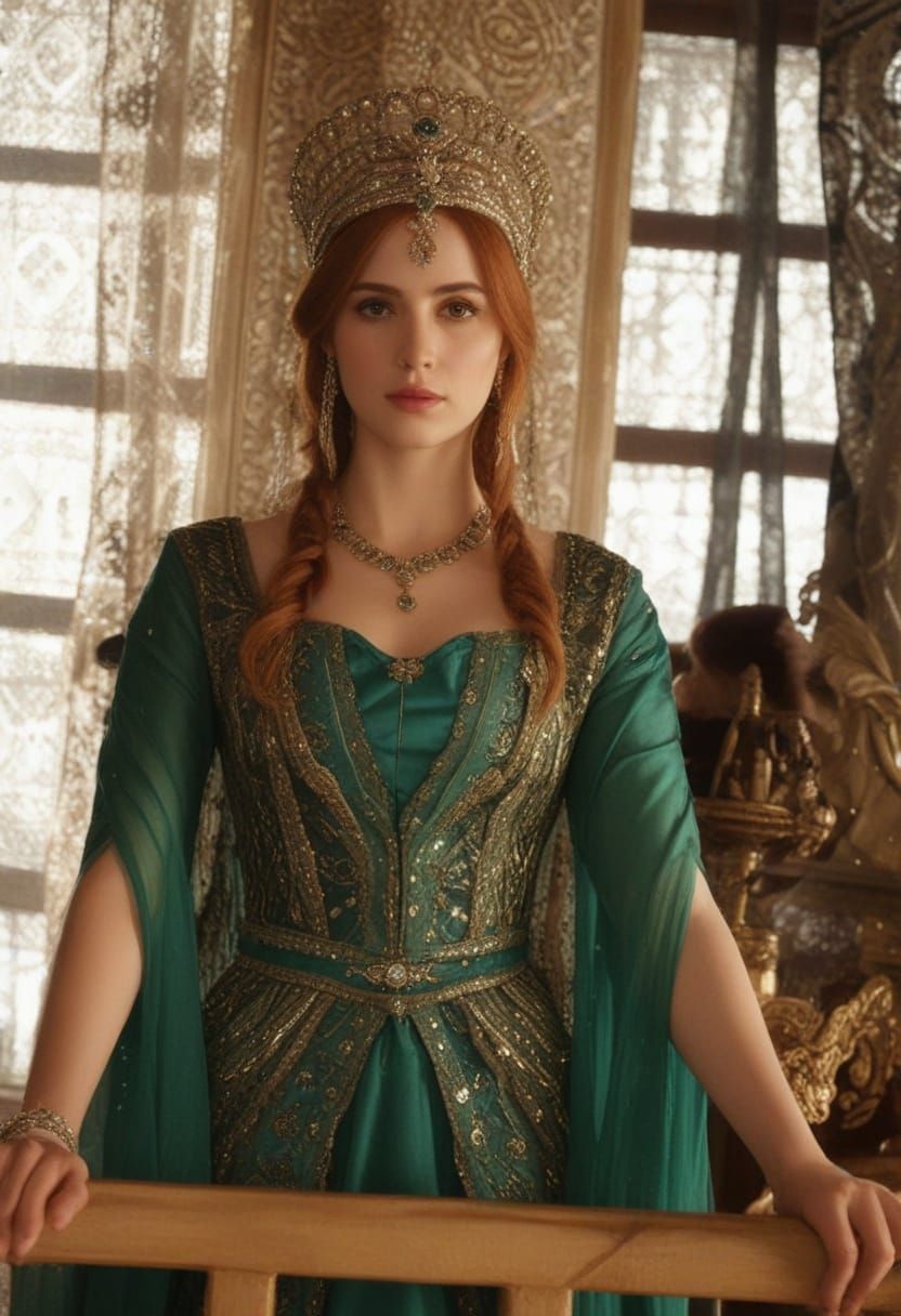 Karen Gillan as Enchanting Hurrem Sultan in Ottoma... - AI Art
