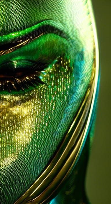 Beautiful Wet Hooded Alien Woman Zhaan from Farscape with blue green ...