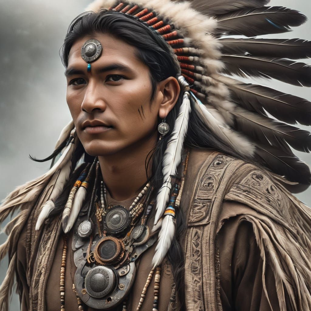 Indian chief 2 - AI Generated Artwork - NightCafe Creator