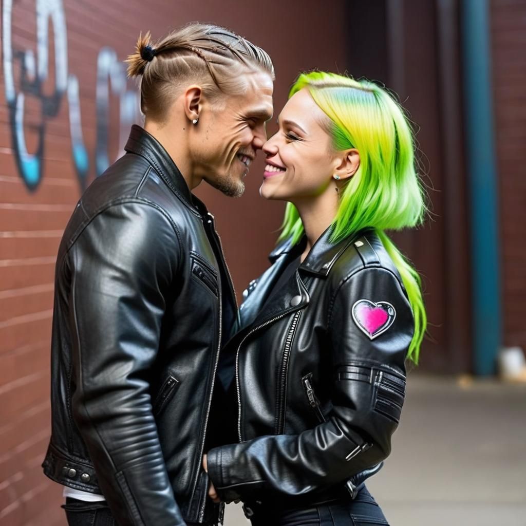 Cheyenne Goss has 4k tiny cat ears woman, beautiful neon hair, black ...