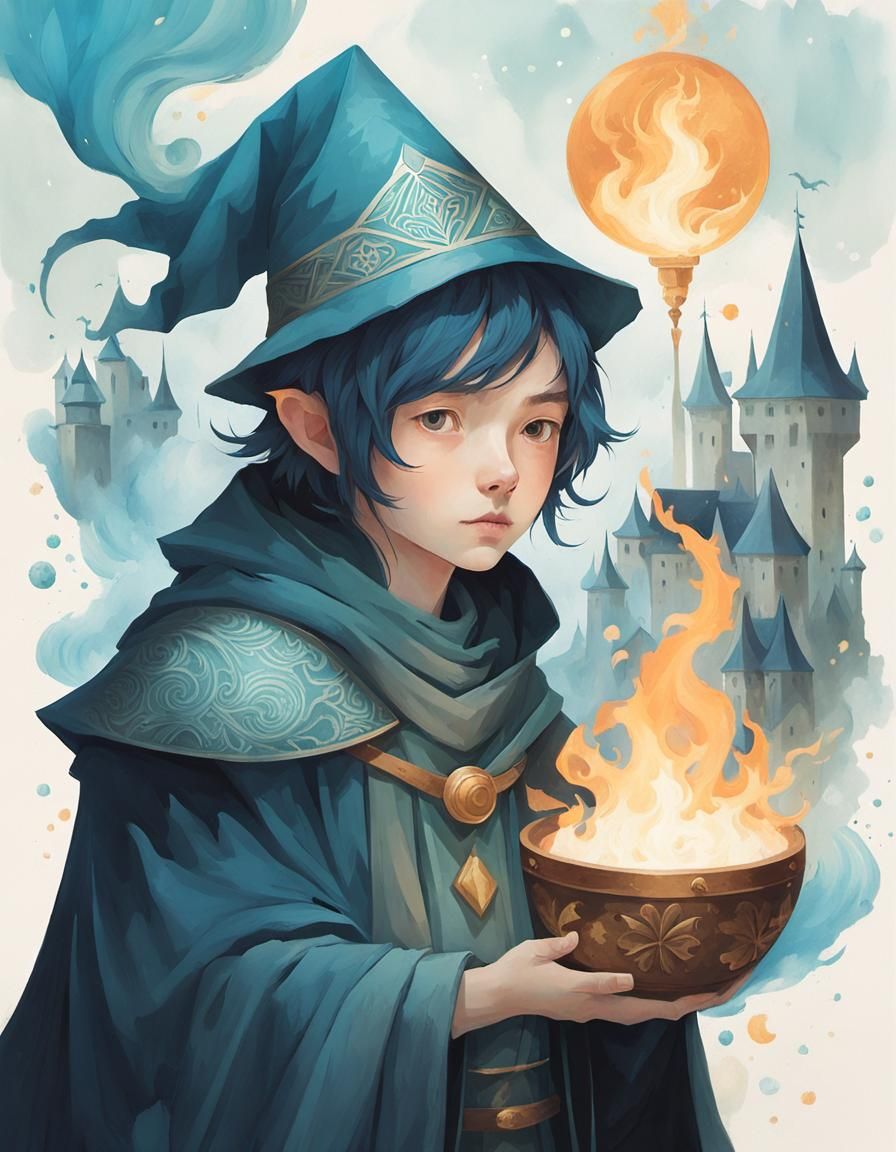 elemental medieval wizard - AI Generated Artwork - NightCafe Creator