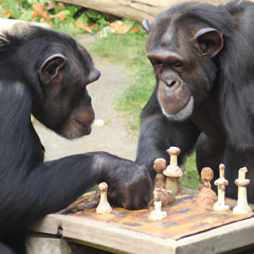 Chimpanzees playing Chess - AI Generated Artwork - NightCafe Creator