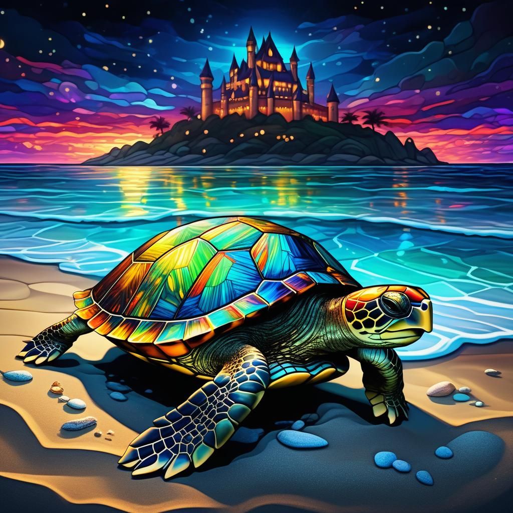 Rainbow Turtle - AI Generated Artwork - NightCafe Creator