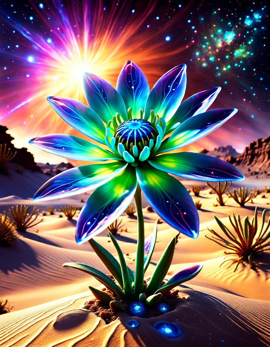 Cosmic Bloom - AI Generated Artwork - NightCafe Creator