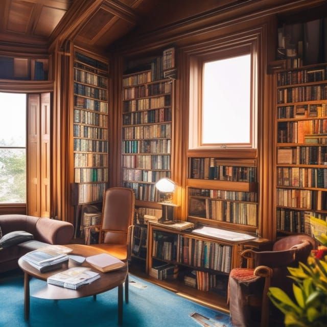 Cozy Reading Room - AI Generated Artwork - NightCafe Creator