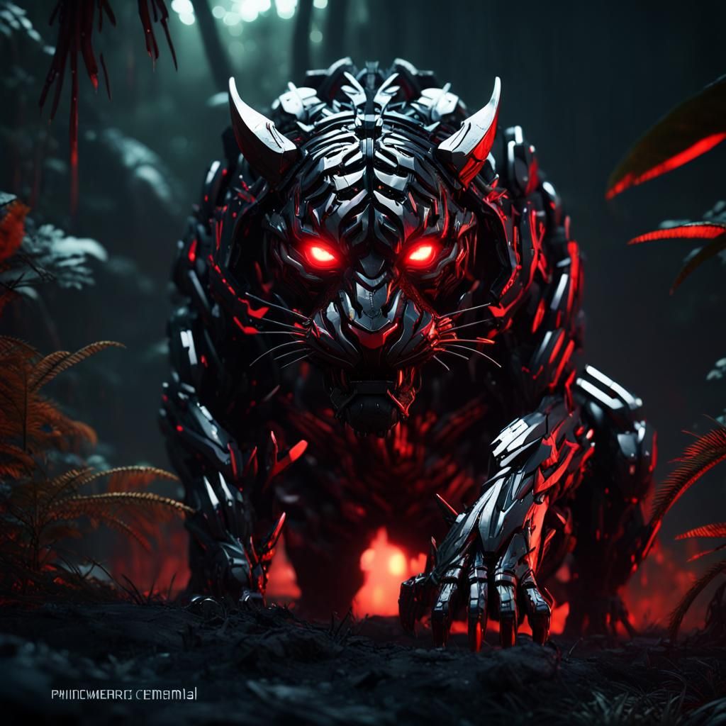 Cyber tiger - AI Generated Artwork - NightCafe Creator