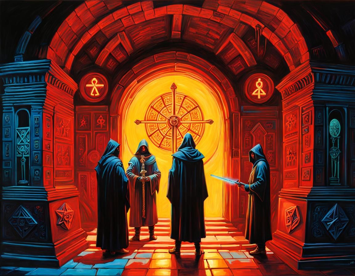cultists meeting - AI Generated Artwork - NightCafe Creator