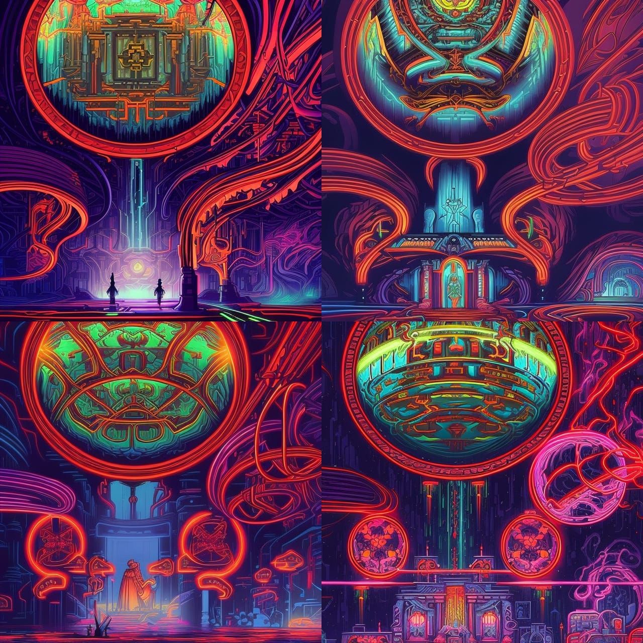 Neon Illustration by Dan Mumford, UV-Luminescence dark, bioluminescence ...