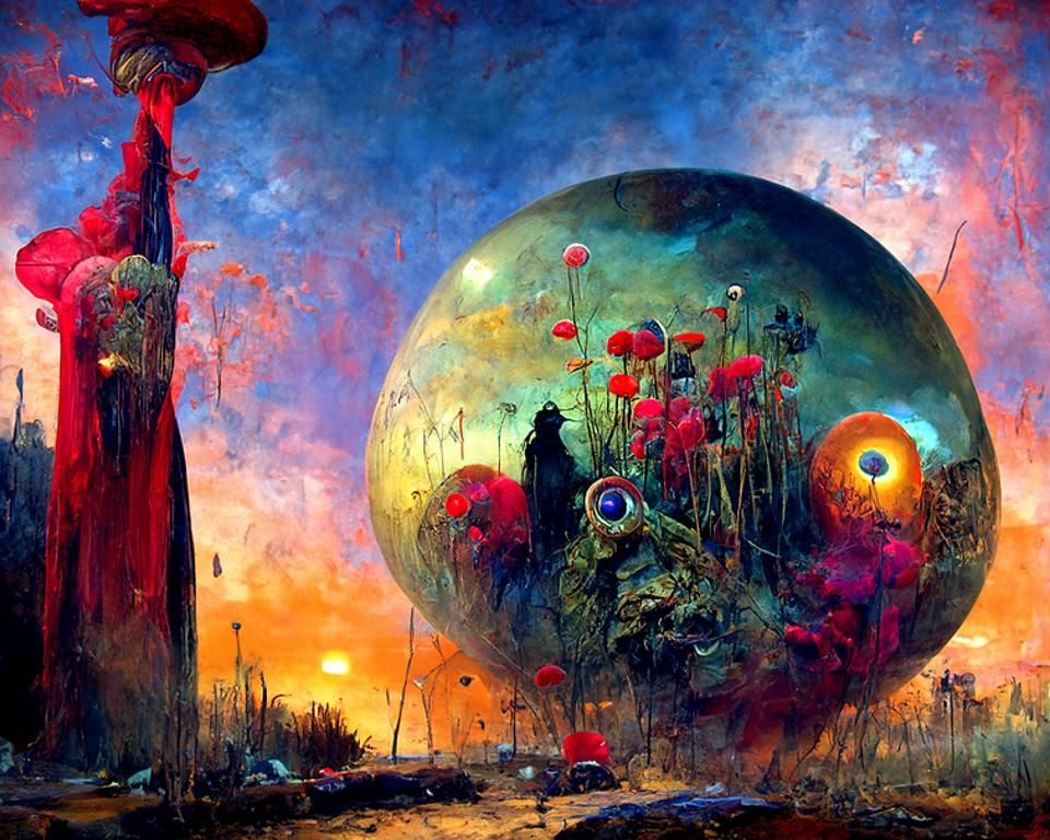 A thingy of flowers - AI Generated Artwork - NightCafe Creator