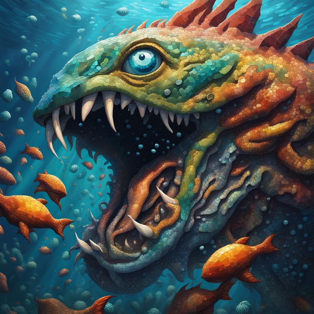 Underwater Monster - AI Generated Artwork - NightCafe Creator