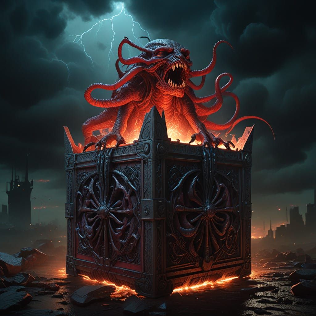 A vivid and haunting, hyperrealistic, hyper-detailed Ink and oil ...