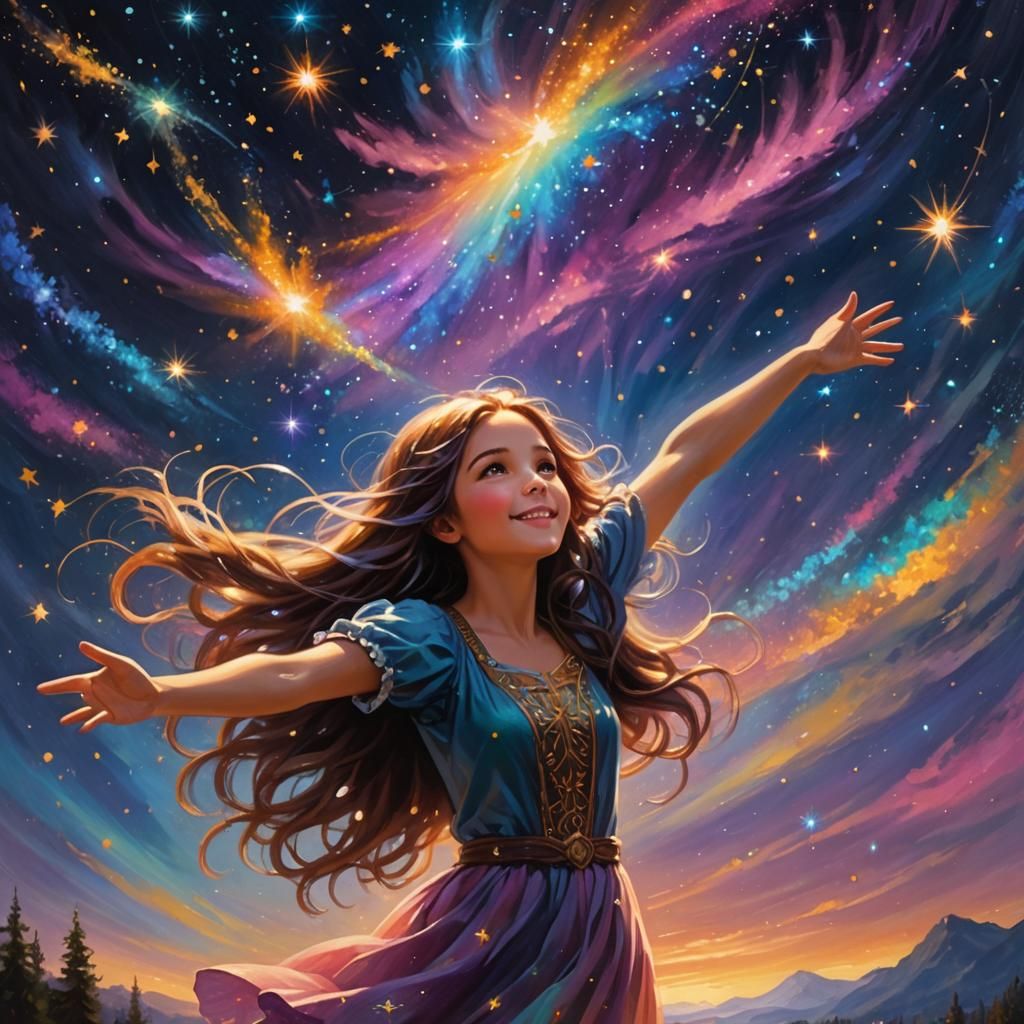 Catching Falling Stars - AI Generated Artwork - NightCafe Creator