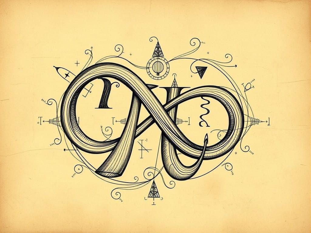 Mathematical Harmony: Infinity and Pi Entwined - AI Art