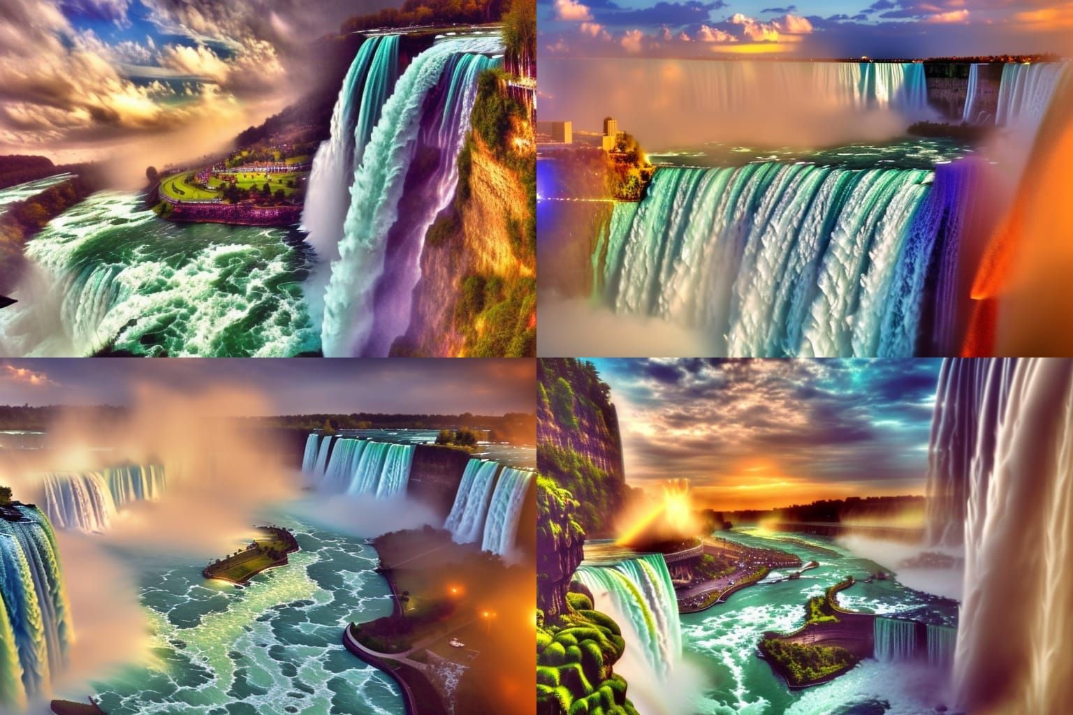Waterfall - AI Generated Artwork - NightCafe Creator