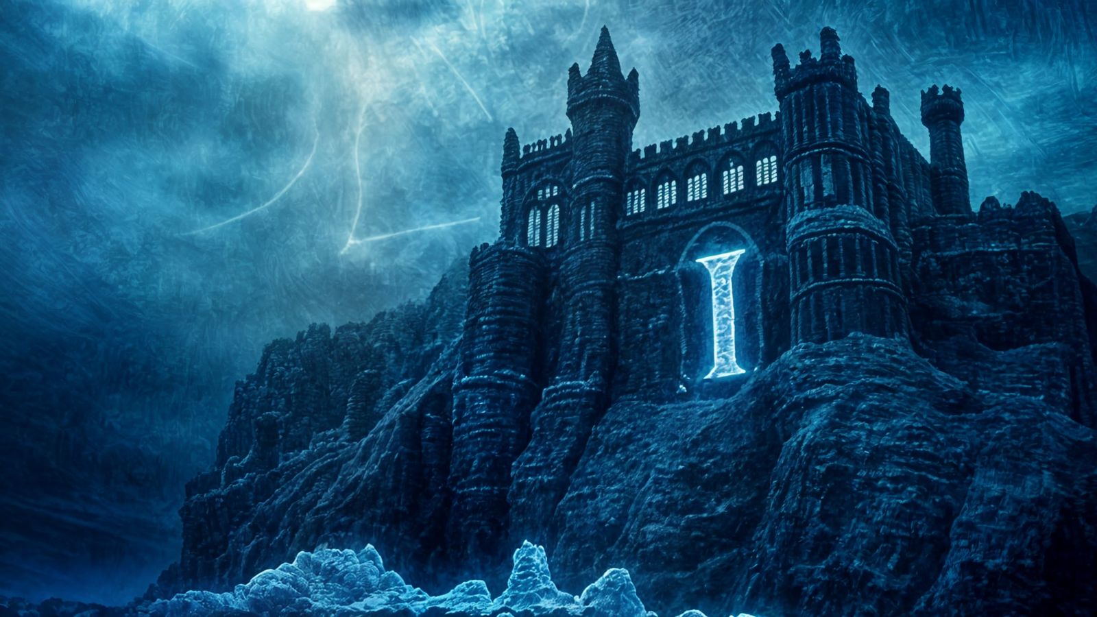 Lovecraftian Obsidian Castle in Gothic Ruin - AI Art