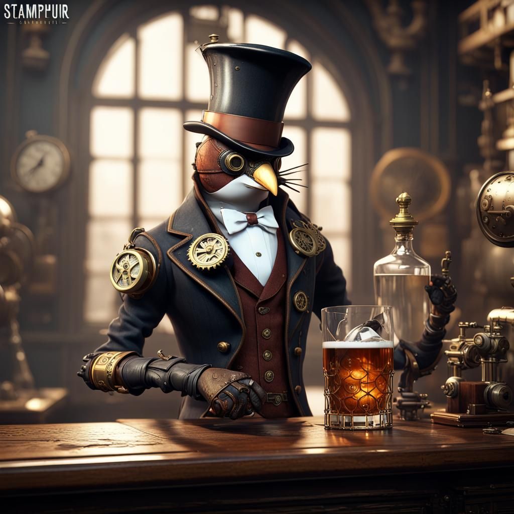 robot bird butler - AI Generated Artwork - NightCafe Creator