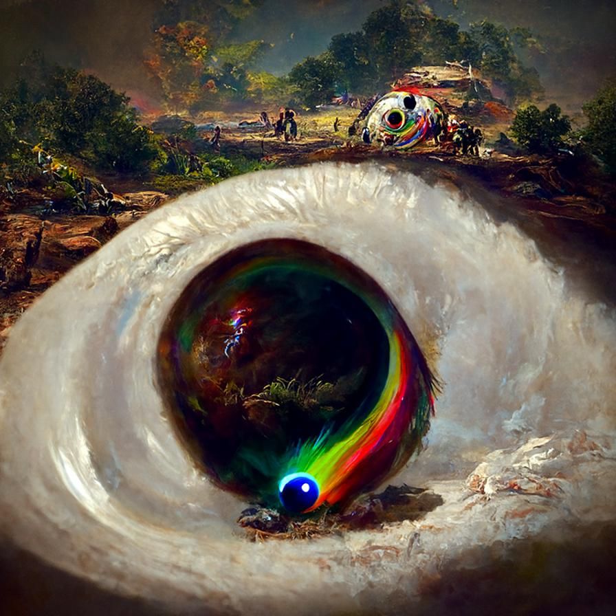 Psychedelic Rainbow Eyeball 8K By John Martin, Asher Brown Durand - AI ...