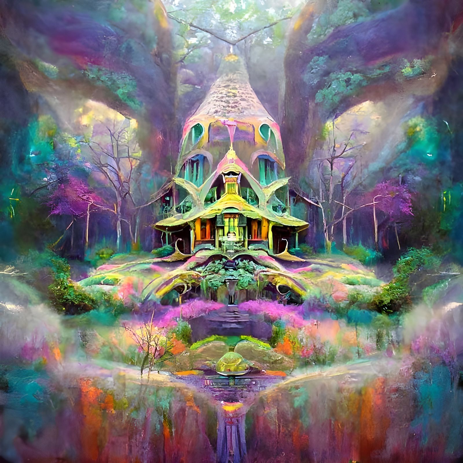 Mystical house hidden in a magical enchanted forest By Marshall harris ...
