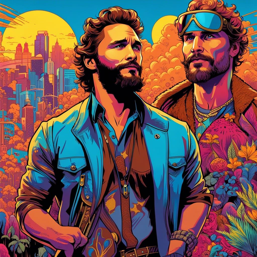 Solarpunk style, comic style, clean line work, crisp, lively colors ...