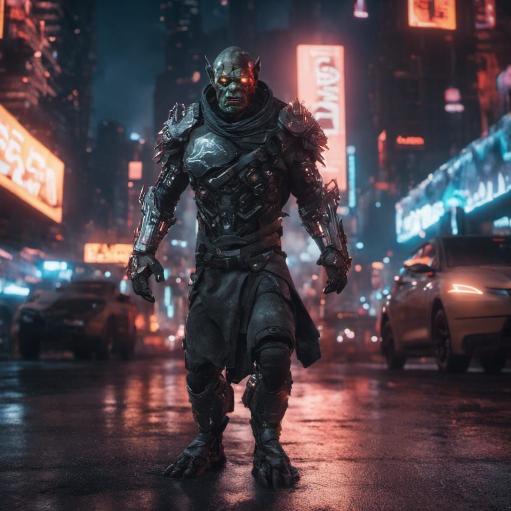 Cyborg Orc - AI Generated Artwork - NightCafe Creator