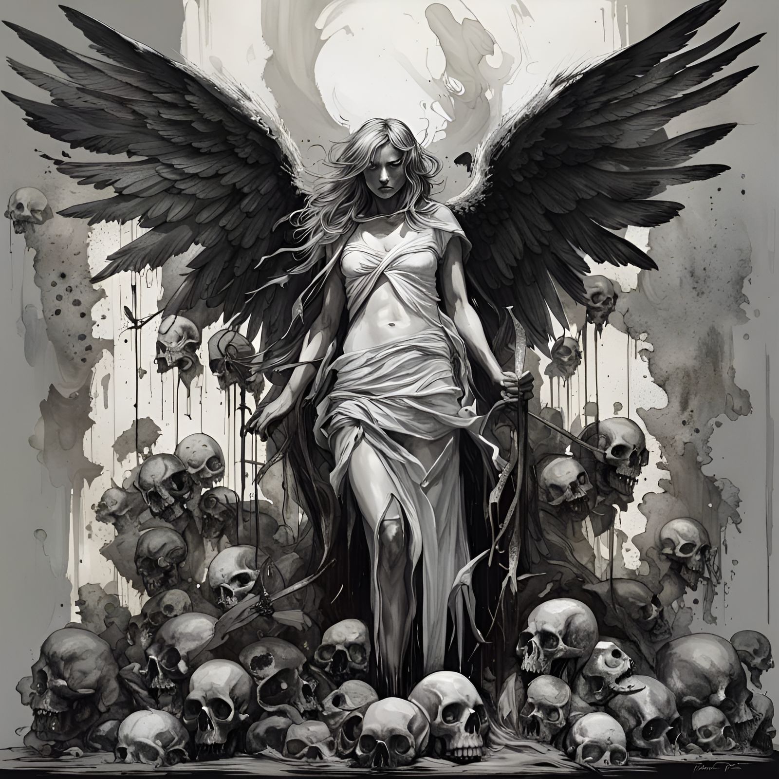 Dark Cathedral Angel #3a, Masterplayer - AI Generated Artwork ...