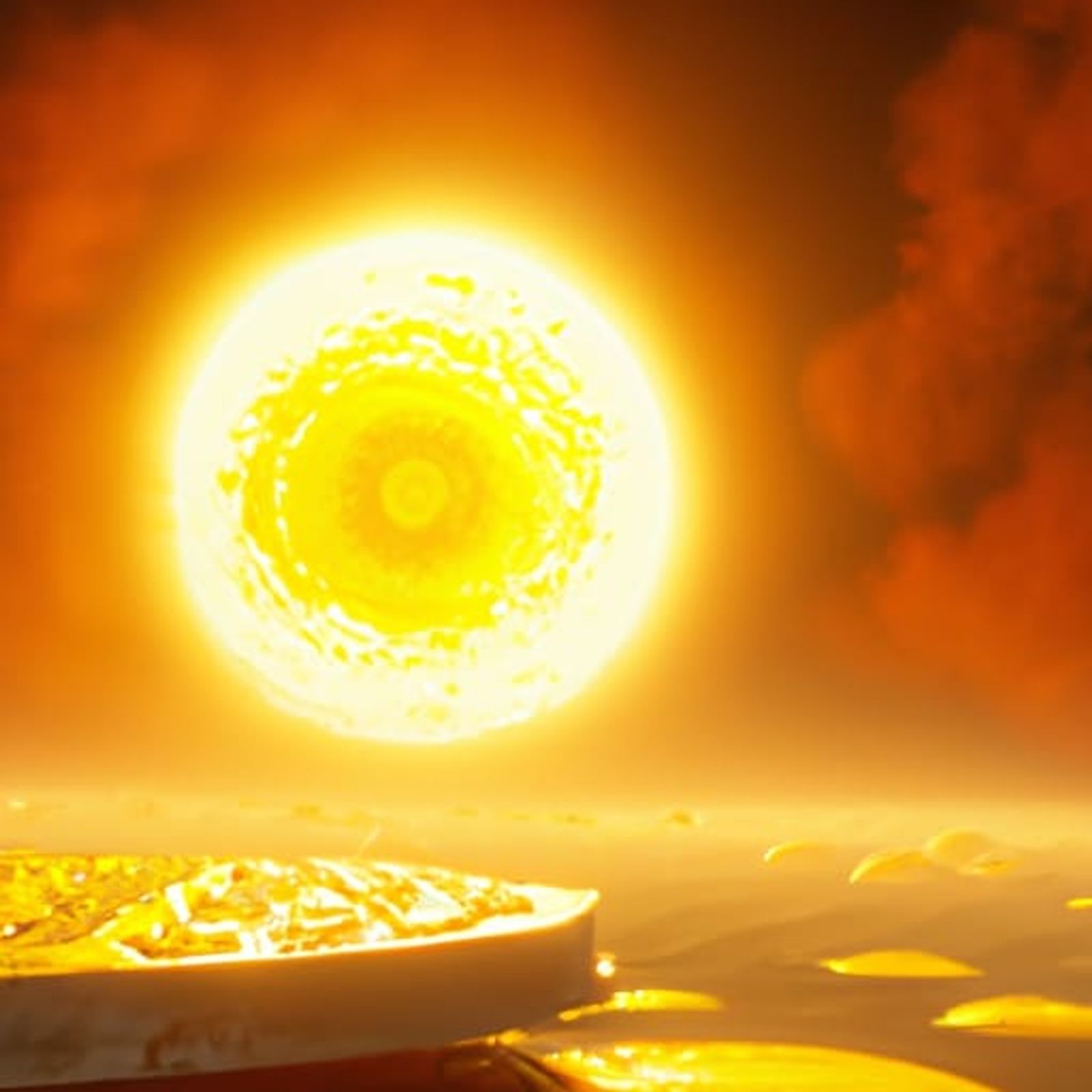 Sun surface sea - AI Generated Artwork - NightCafe Creator