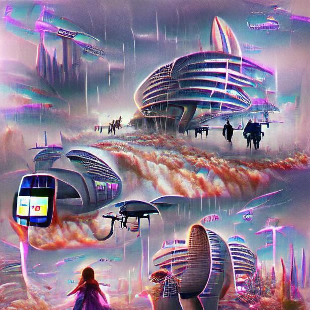 Futuristic Apocalypse - AI Generated Artwork - NightCafe Creator