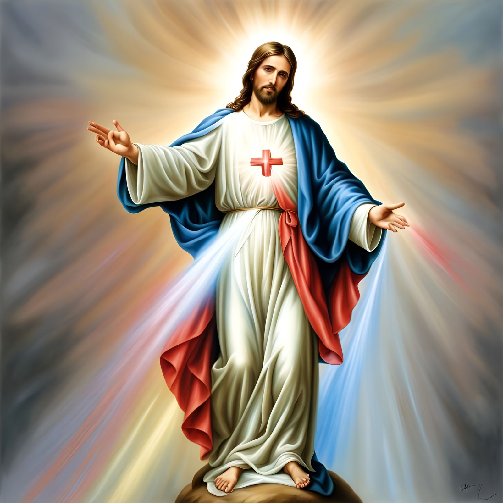 Jesus divine mercy - AI Generated Artwork - NightCafe Creator