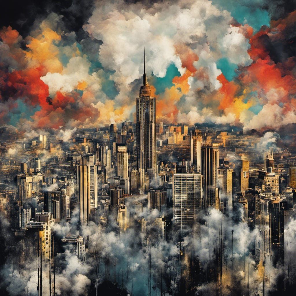 Cloudy riot city - AI Generated Artwork - NightCafe Creator