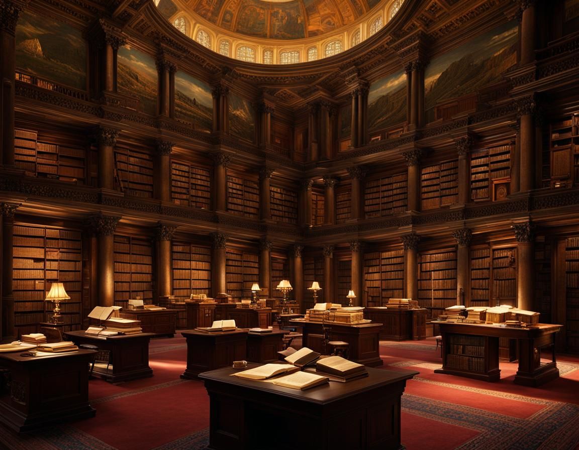 Ancient Libraries - AI Generated Artwork - NightCafe Creator