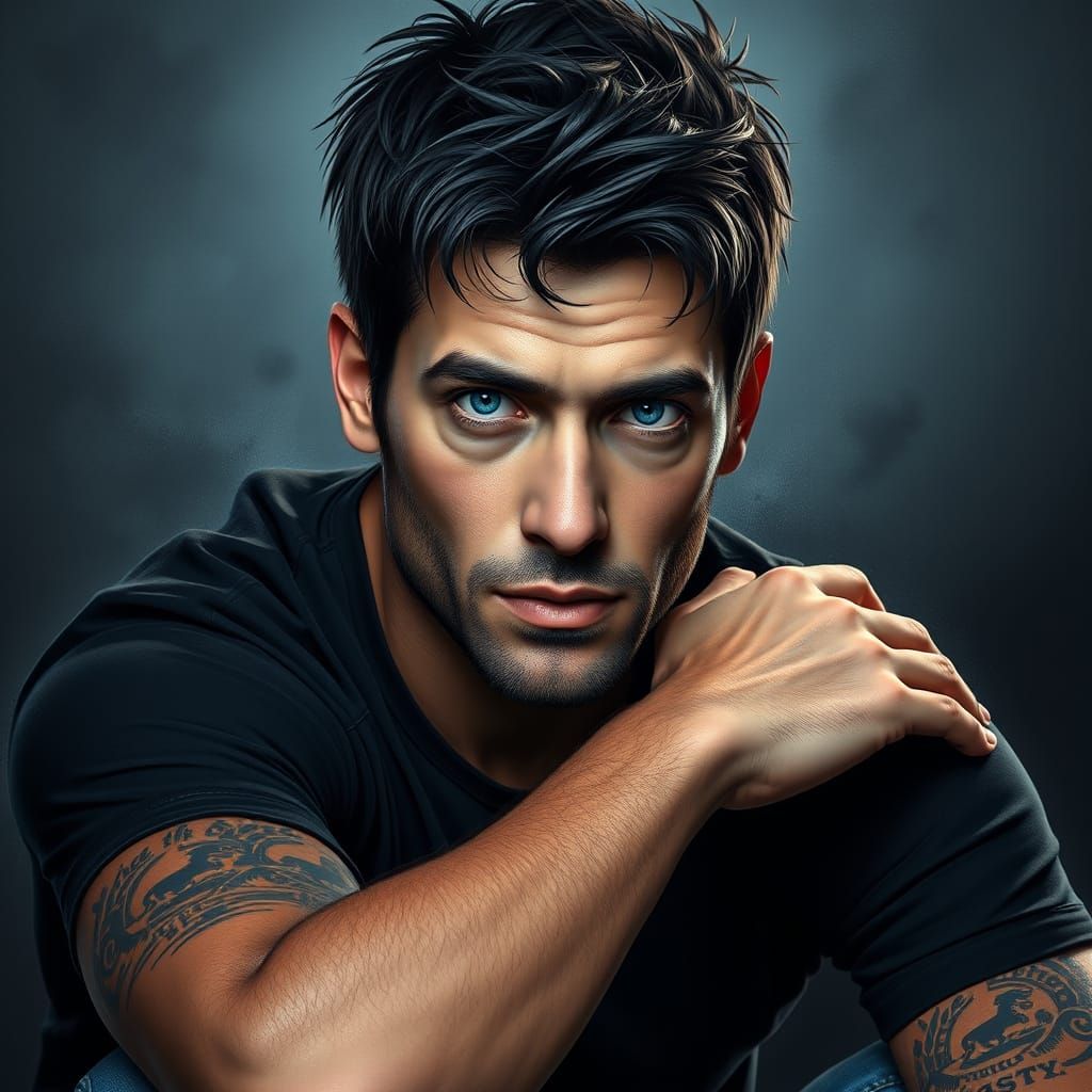 Ultimate Wrestling - Chiseled Wrestler in Triadic Colors